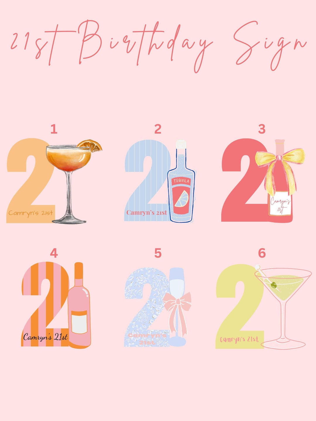 21st Birthday Sign - Customizable - Etsy