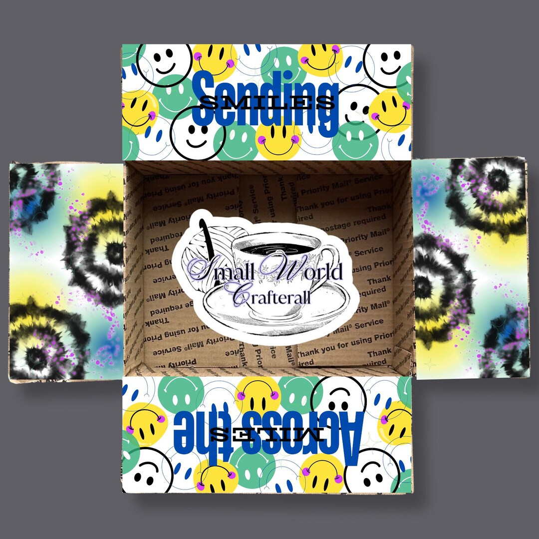 Sending Smiles Care Package Box Flap Printable Decoration (digital ...