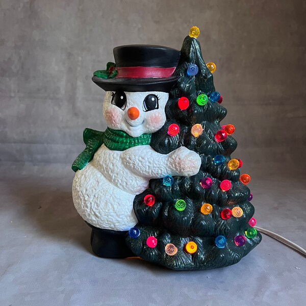 Ceramic Snowman - Etsy