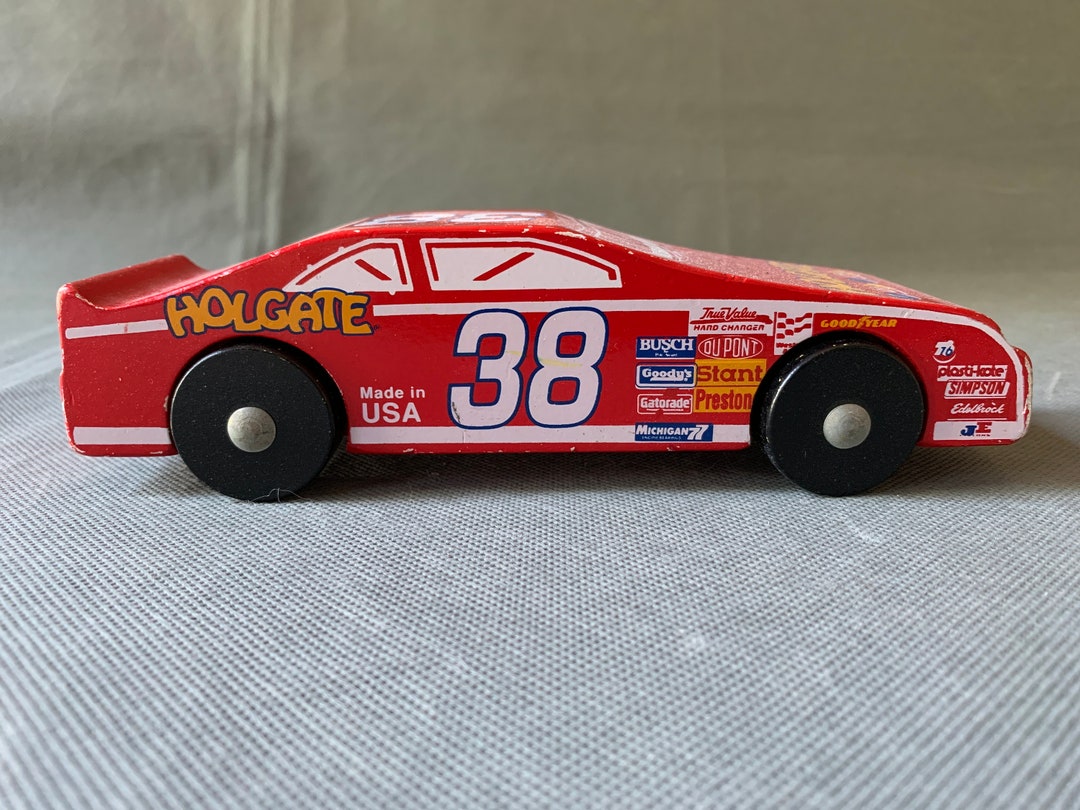 Holgate Toys Race Car - Bright Red - Lovely Wood Body and Wheels - Etsy