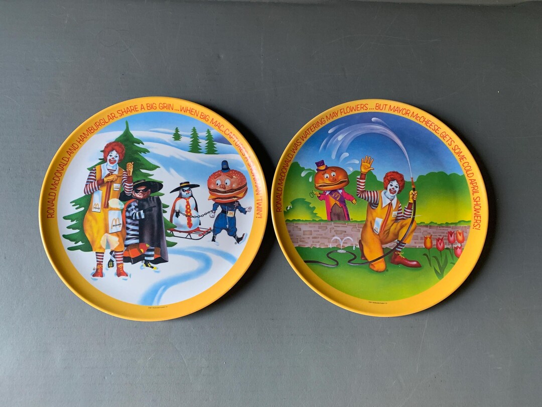 Choose Your 1970s Mcdonald's Plate - Ronald, Mayor Mccheese, Hamburglar ...