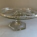 Vintage Cake Plate With Pedestal Very Heavy With a Large Flower Design ...
