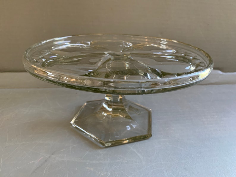 Vintage Cake Plate With Pedestal Very Heavy With a Large - Etsy