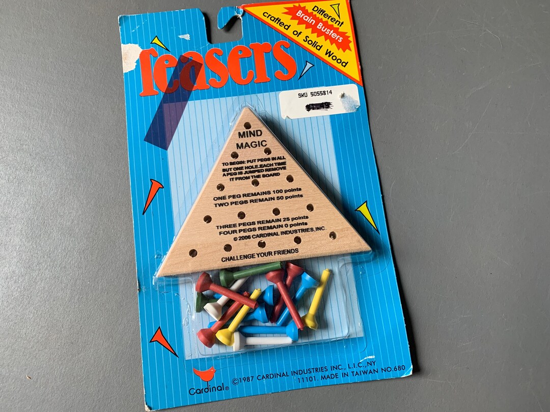 Magic Mind Triangle Solitaire - 1987 - Made From Wood - Original ...