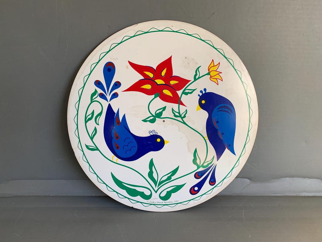 Vintage Hex Sign - Large Sized Double Bluebird - Zook, 1995 - 15.5 Inch ...