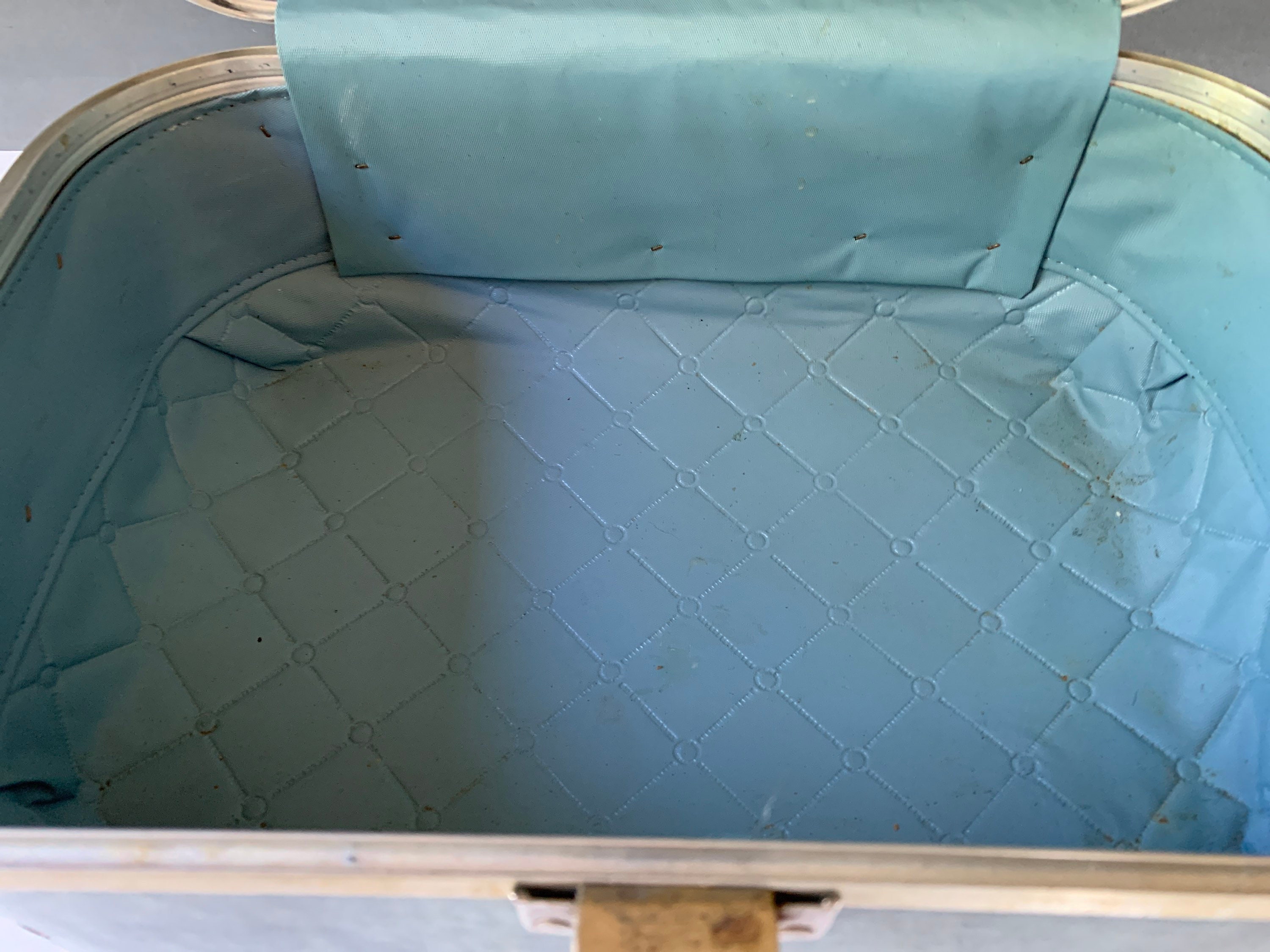 Turquoise Train Case With Blue Interior - Etsy