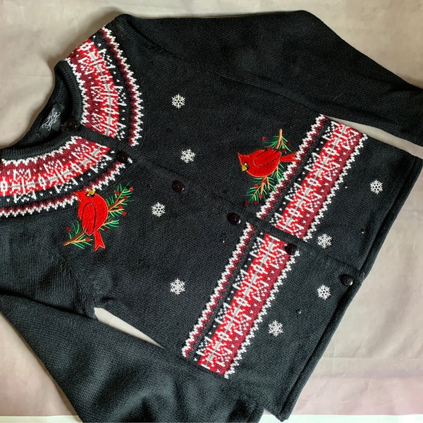 Cardinal Cardigan - Etsy