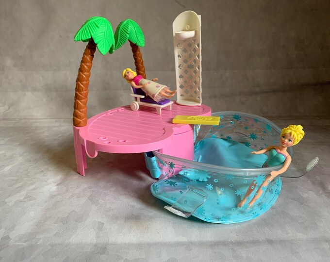 Vintage Polly Pocket Splashin’ Fashion Pool Party - Play Set - With ...