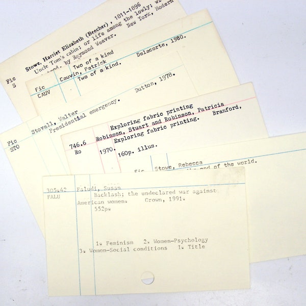 Library Card Catalog - Etsy