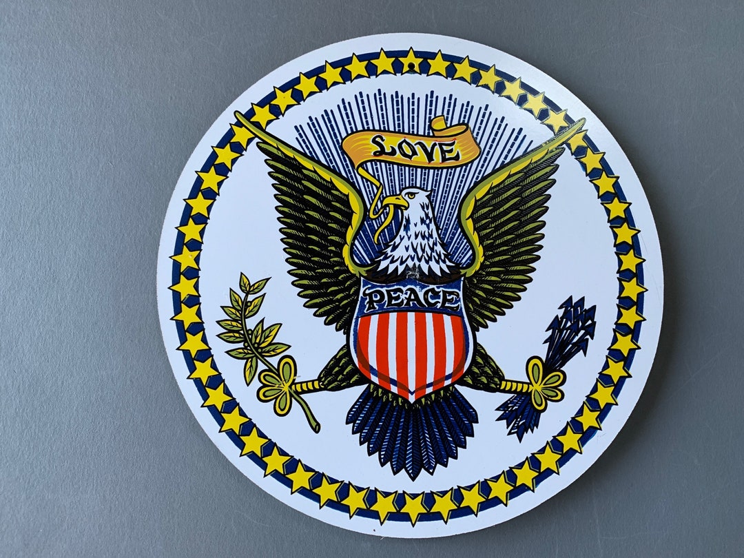Vintage Hex Sign - US Eagle - Peace and Love - Etsy