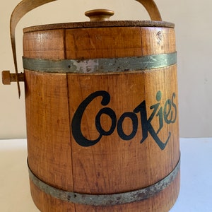 Rustic Vintage Cookie Container by Spaulding and Frost 1950s - Etsy