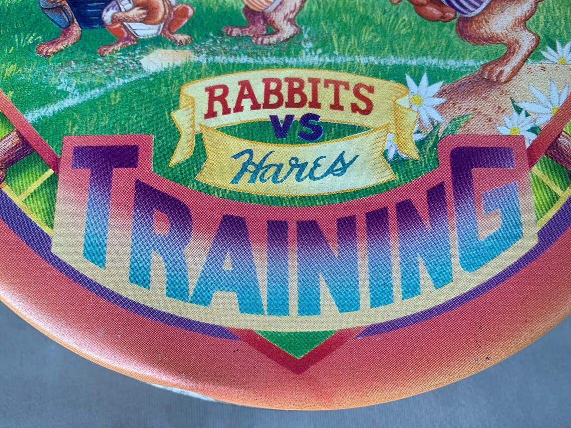 Vintage Easter Themed Tea Tin Rabbits Vs Hares Spring - Etsy