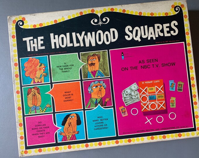 The Hollywood Squares Vintage Game 1967 - Etsy