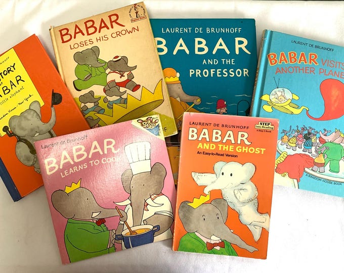 Set of 6 Babar the Elephant Books - Etsy