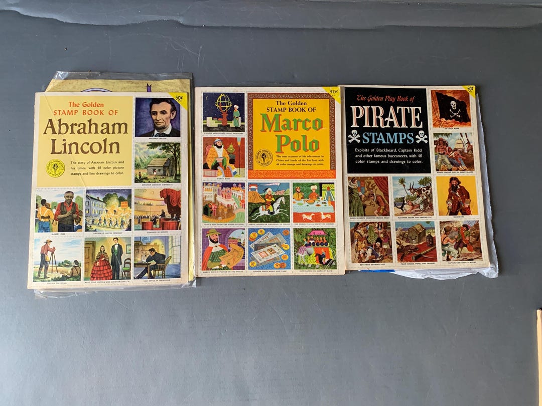 Choose Your Vintage Golden Stamp Book - 1950s - Abraham Lincoln ...