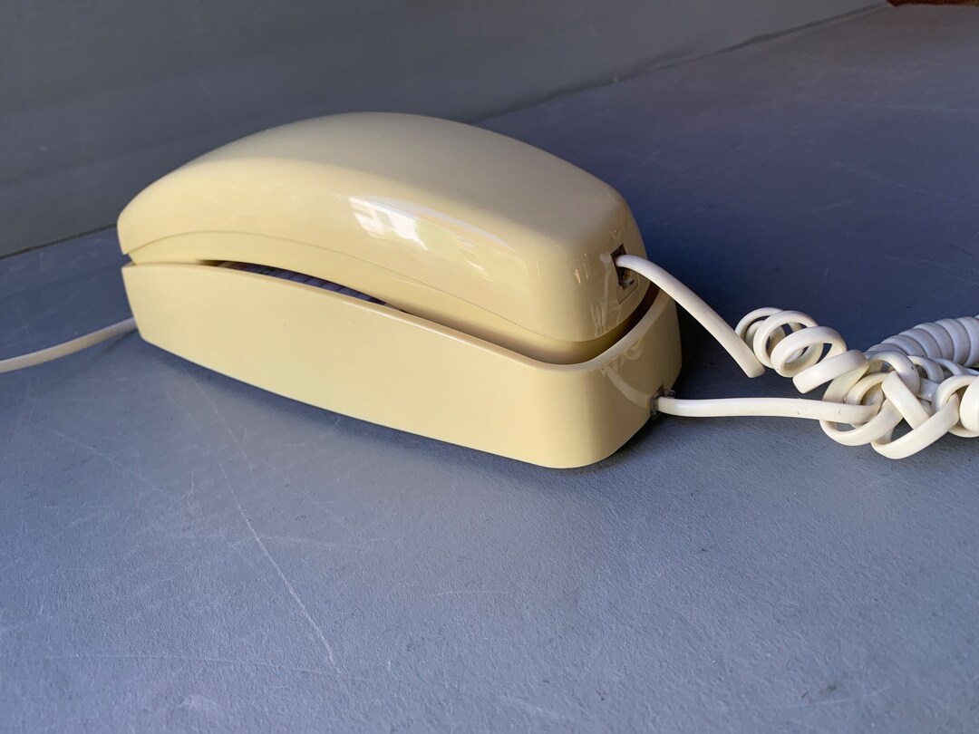 Vintage Telephone - Light Yellow Cradle Phone - Etsy
