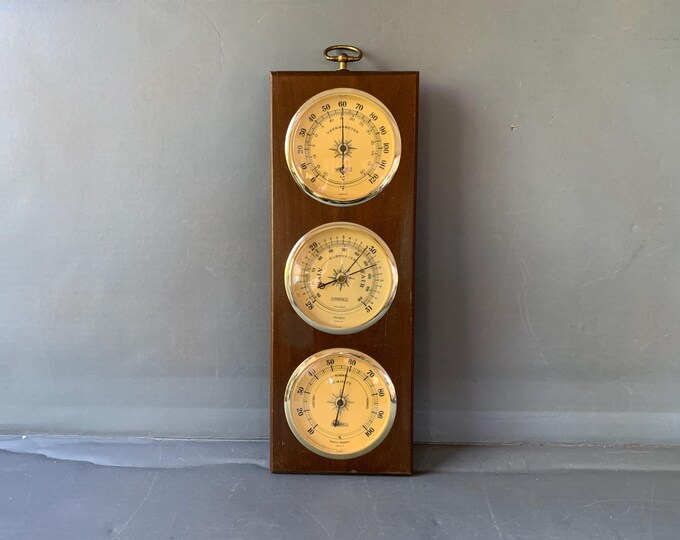 Vintage Thermometer, Hygrometer, Barometer on Wood - by Springfield - Etsy