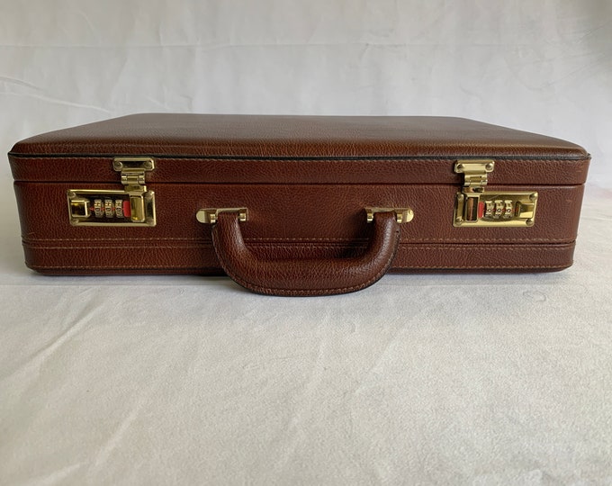 Beautifully Made Briefcase - Gold Toned Hardware - Rounded Corners - by ...
