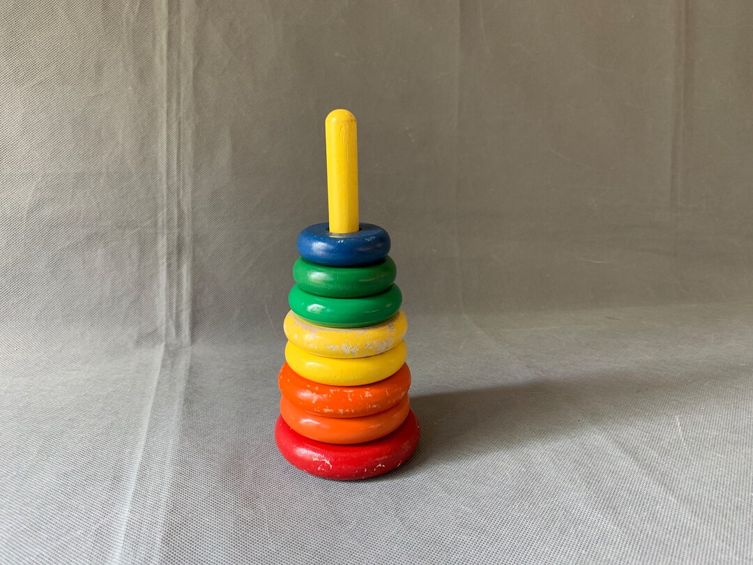 Holgate Toys Rainbow Stacking Toy - Very Good Condition - Incomplete - Etsy