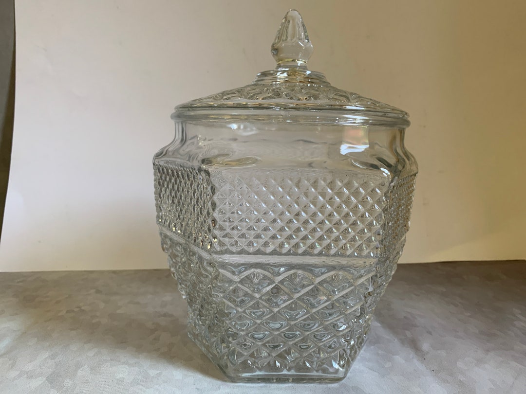 Large Glass Jar - Lovely Texture - Etsy