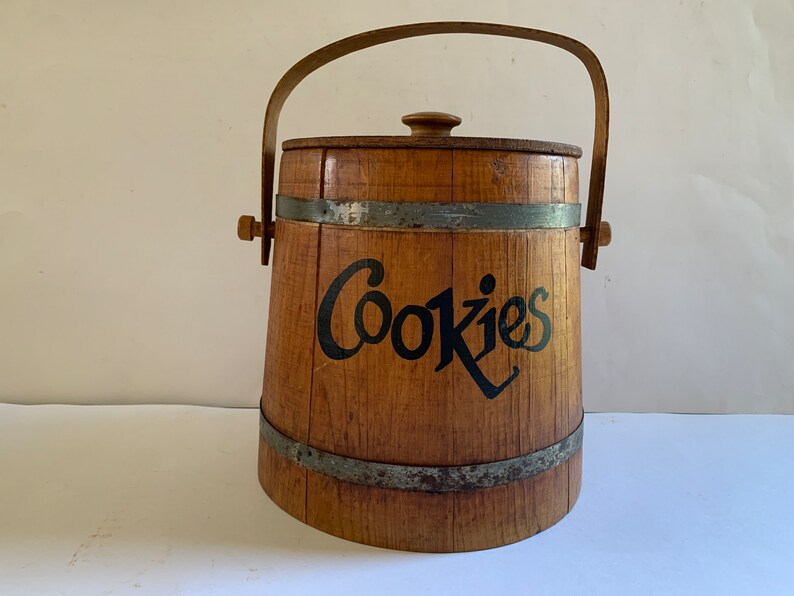 Rustic Vintage Cookie Container by Spaulding and Frost 1950s - Etsy