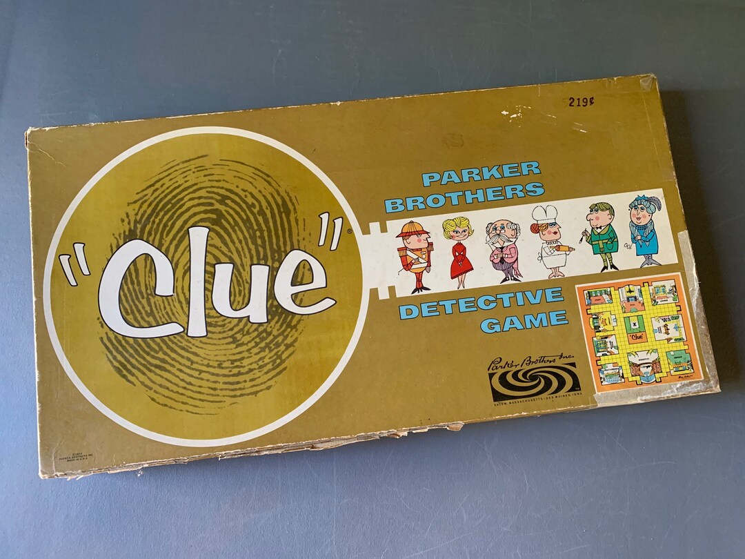 Clue Classic Board Game 1963 Retro Gaming Complete - Etsy