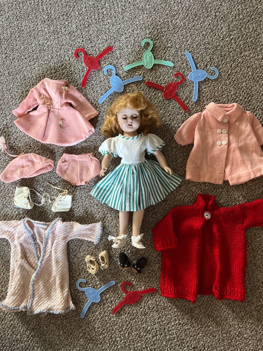 Vintage Mary Hoyer Style Doll 14 Inch 1950s With Ice Skating Outfit and ...