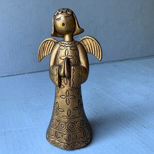 Vintage Angel Figure Gold Tone 1960s Style Tree Topper - Etsy