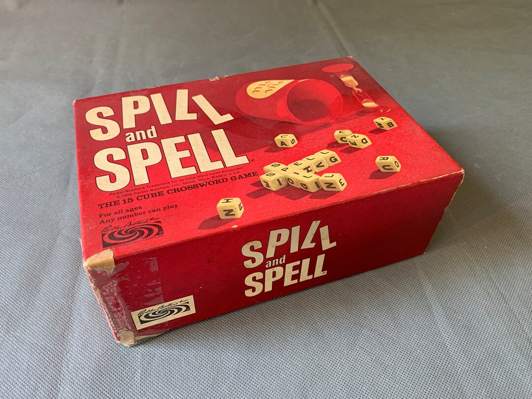 Spill and Spell - 1972 - Vintage Word Game - Etsy