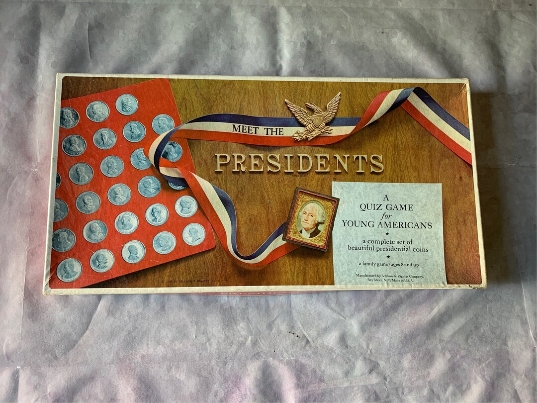 Meet the Presidents Game a Quiz Game for Young Americans 1965 Selchow ...