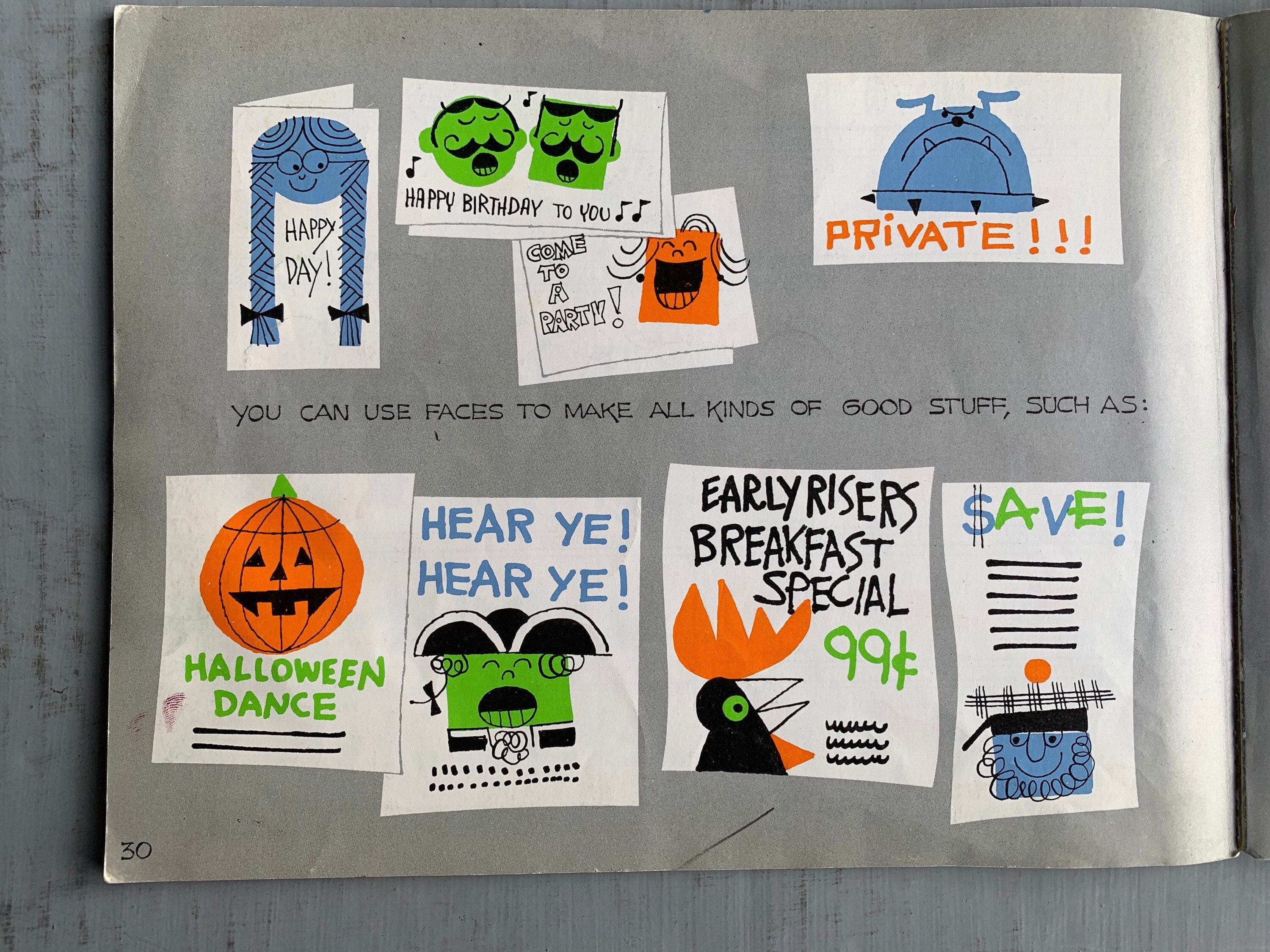 Ed Emberley's Drawing Book of Faces 1975 | Etsy