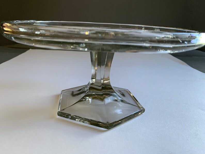 Vintage Cake Plate With Pedestal Very Heavy With a Large - Etsy