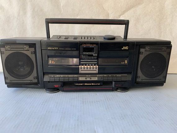 JVC PC-V77 Boombox HYPER Bass Dual-tape Vintage 80s - Etsy