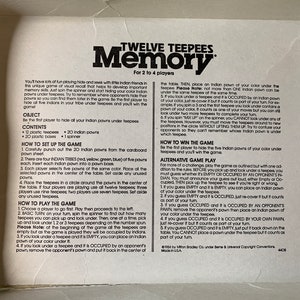 Twelve Teepees Memory Game - an Advanced Memory Game - 100% Complete ...