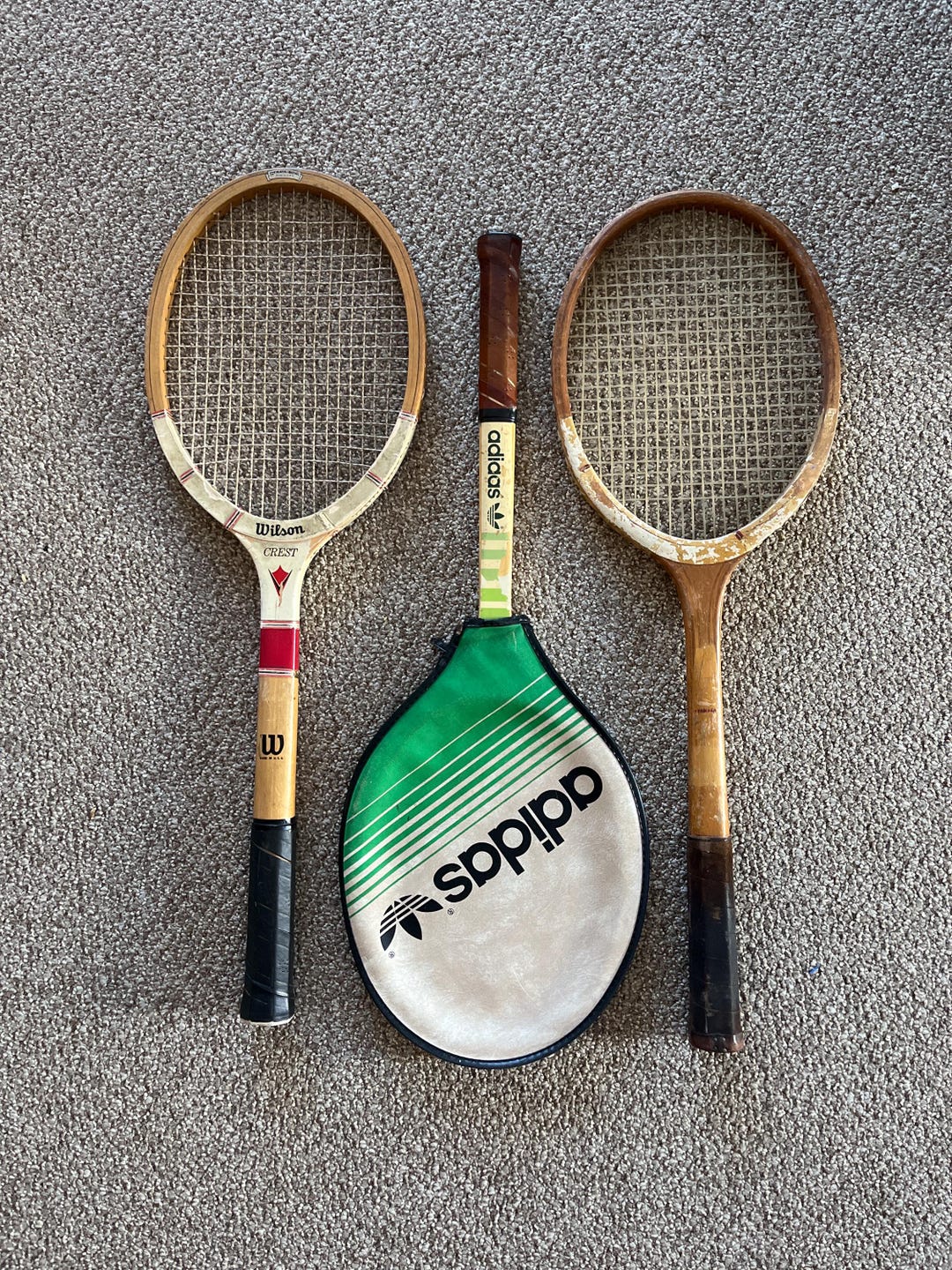 Vintage Tennis Racket Set - 3 Rackets and a Zippered Cover - Etsy