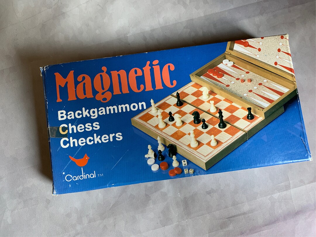 Magnetic Backgammon, Checkers and Ches - Travel Game Set by Cardinal ...