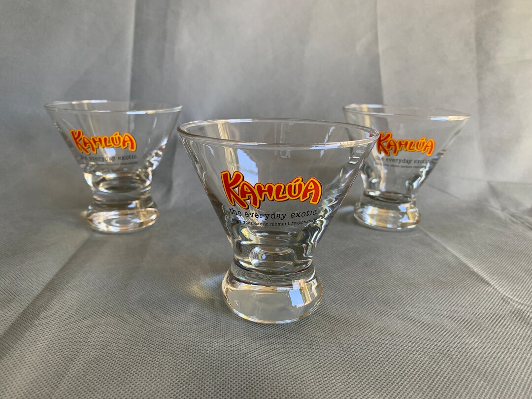 Set of 3 Kahlua Glasses Heavy Glass With a Tapered Design for Mixed ...