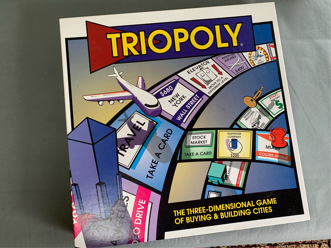 Vintage Triopoly Game - Monopoly With Several Levels of Play - a Three ...