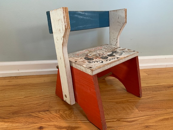 Vintage Mickey Mouse Club Convertible Seat/step Stool | Etsy