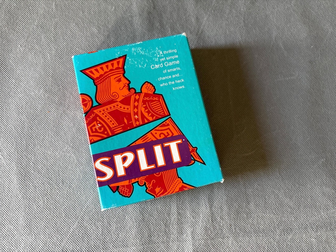 Split Card Game by Hasbro – 2001 Half-deck Matching Game With Scorepad ...