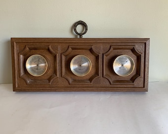 Vintage Thermometer, Hygrometer, Barometer on Wood - by Springfield - Etsy