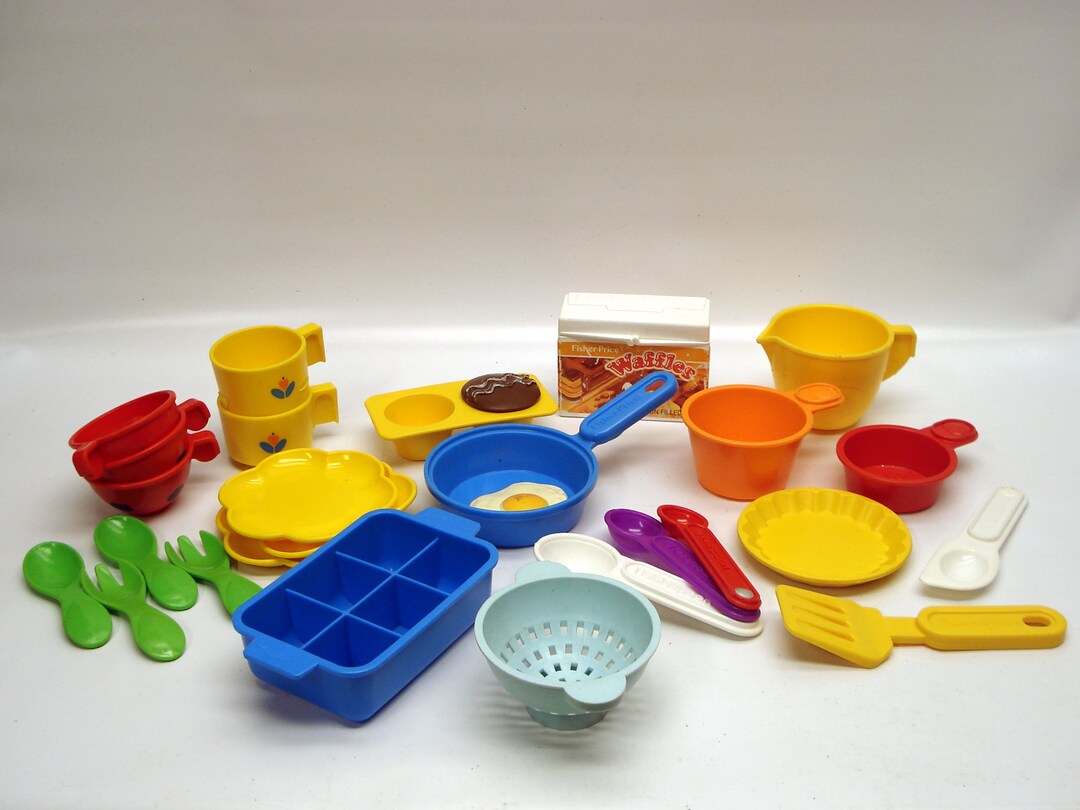 Large Set of Vintage Kitchen Toys 1980s Fisher Price 28 Pieces - Etsy