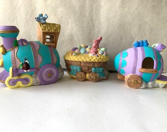 Ceramic Easter Train - Etsy