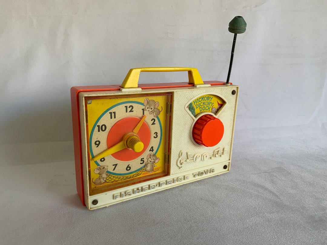 Toy Radio With Clock Fisher Price Hickory Dickory Dock 1971 - Etsy