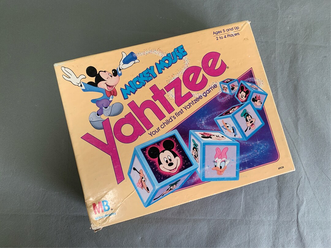 Mickey Mouse Yahtzee Game - 1998 - Etsy