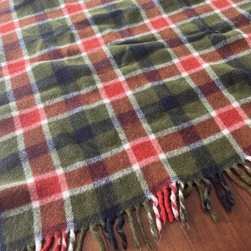 Red Plaid Blanket - Etsy