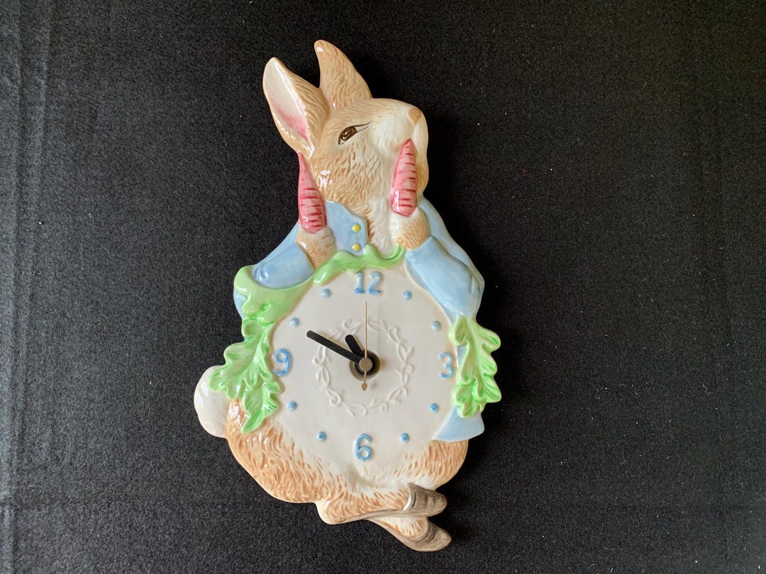 Beatrix Potter Peter Rabbit Ceramic Wall Clock by Schmid -- 1991 ...