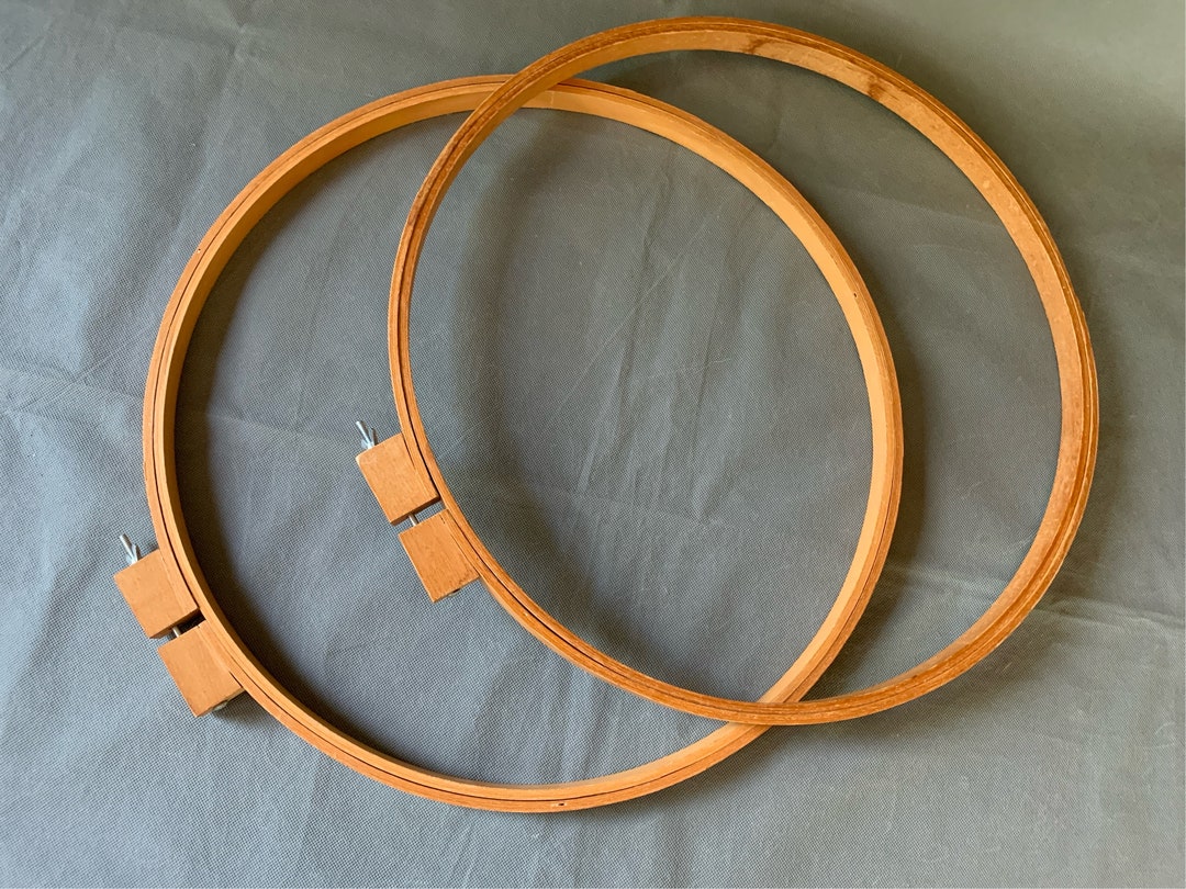 Set of Two 18 Inch Embroidery Hoops - Extra Large, Very Good Condition ...