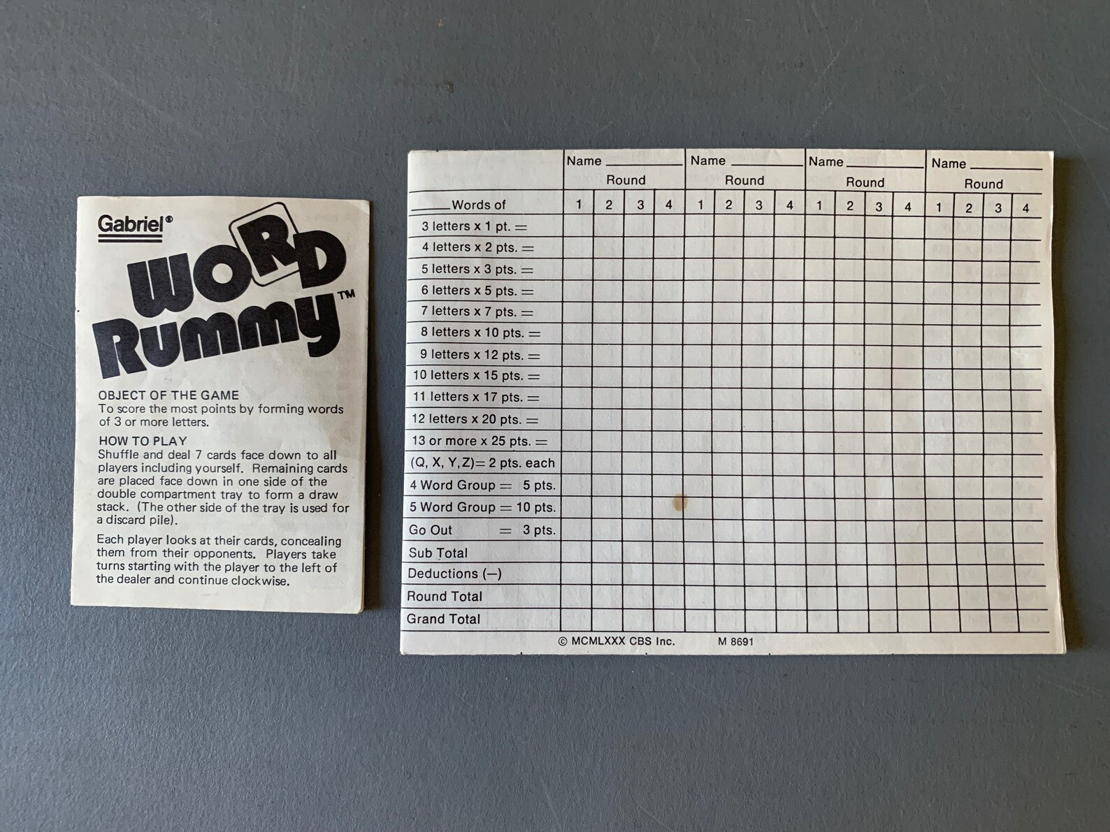 Word Rummy Game by Gabriel 1980 - Etsy