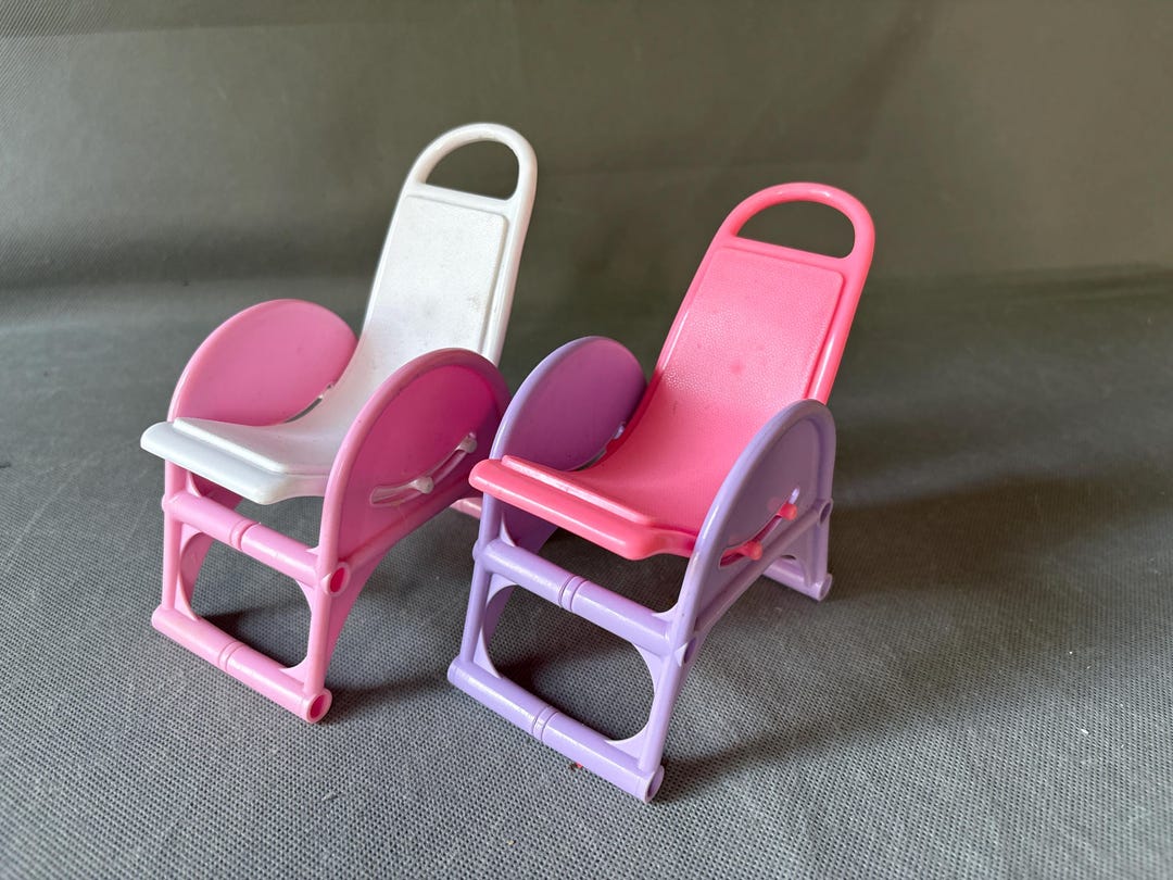 Vintage 1987 Barbie Reclining Lounge Chairs – Pink and Purple Plastic ...